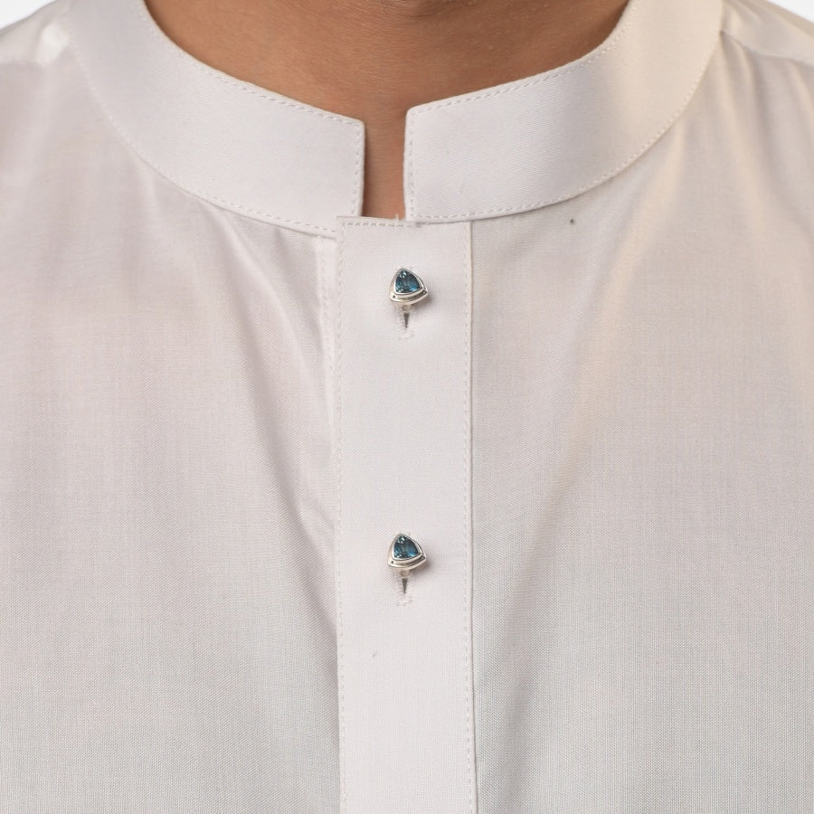 Men's London Blue Topaz Button – Ravia Jewels